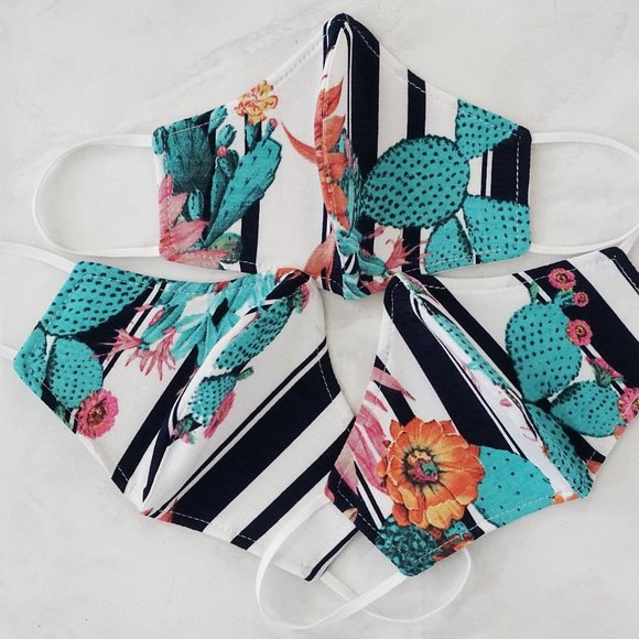 Hand Crafted | Other | Handmade Cactus Garden Face Mask | Poshmark